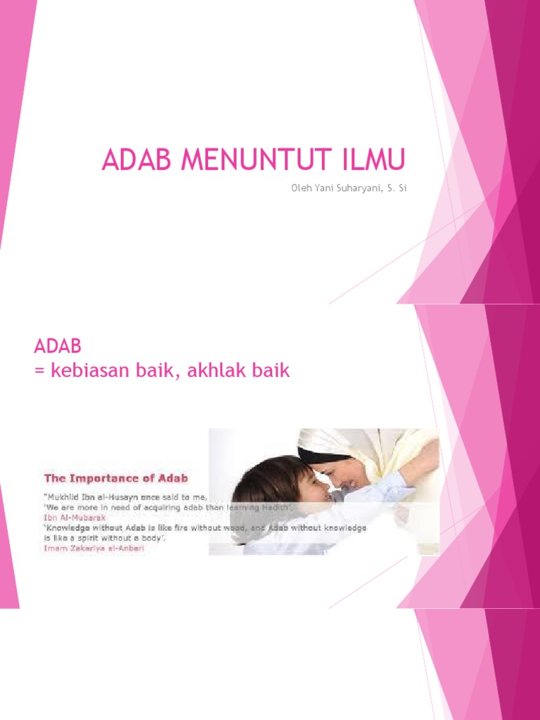 Adab Menuntut Ilmu | PDF