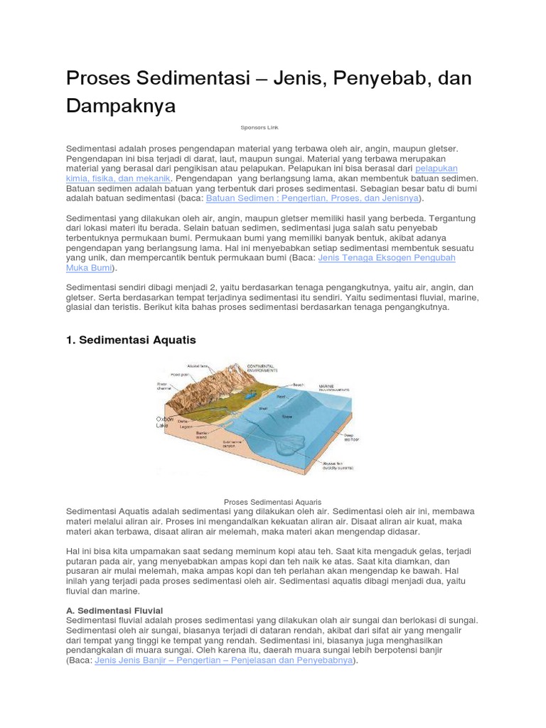 Proses Sedimentasi | PDF