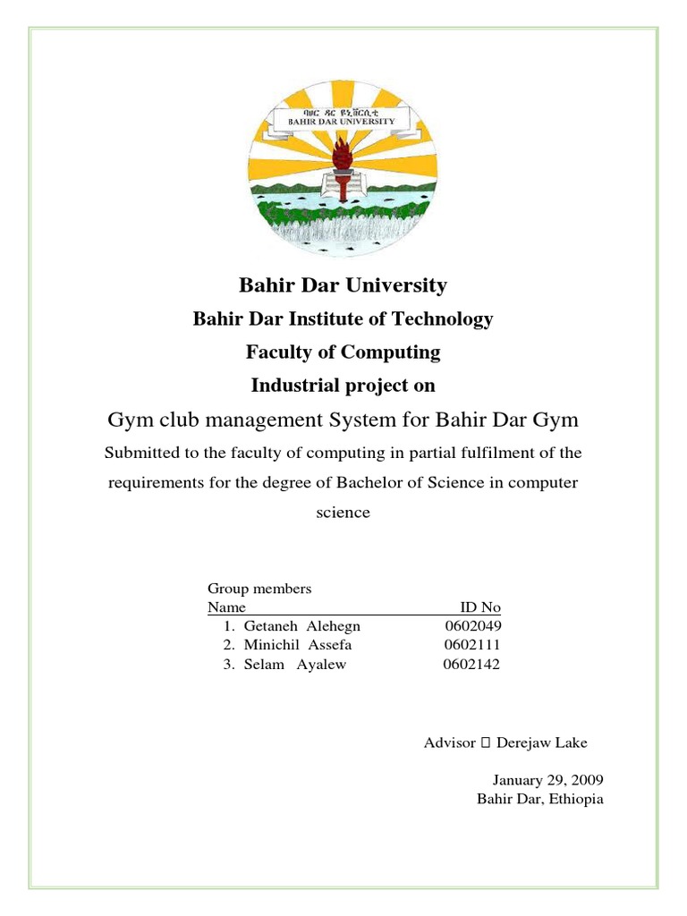 Gym Club Management System Final Year Project | PDF | User (Computing ...
