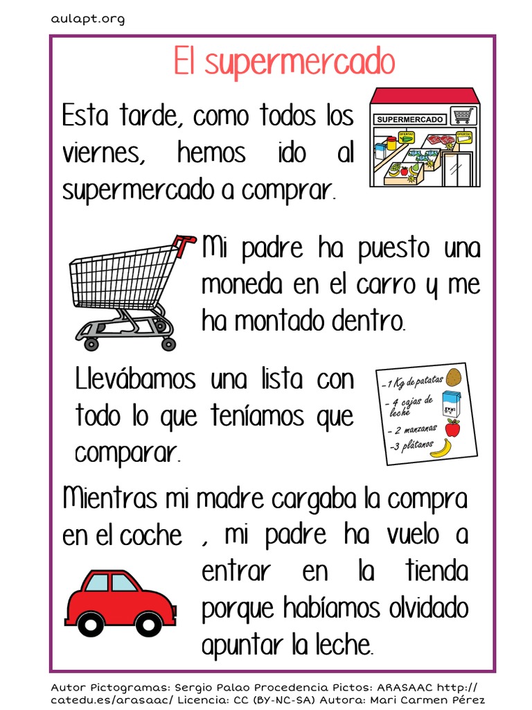 Actividad de Compras en el Supermercado | PDF