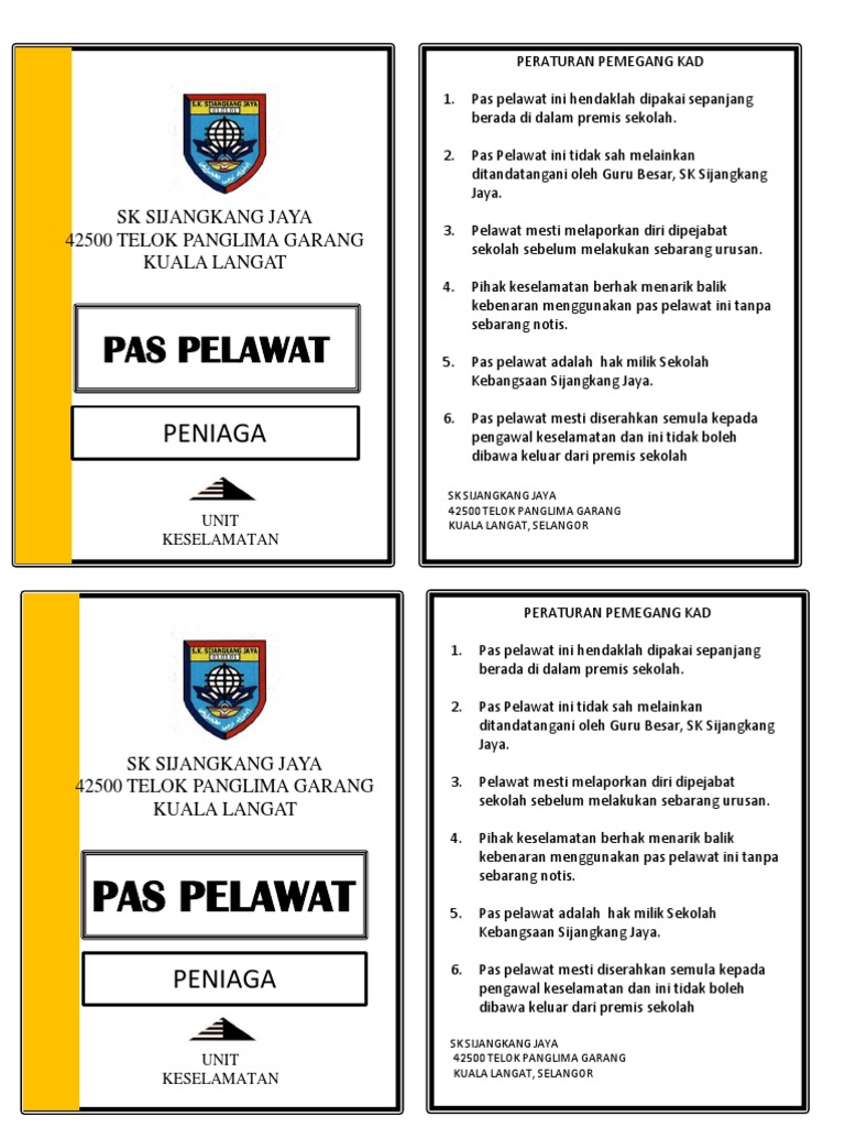 Kad Keselamatan | PDF