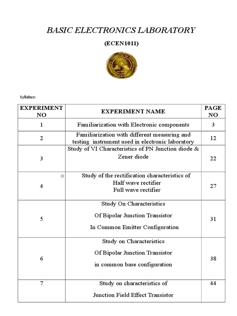 Ecen Lab | PDF | Bipolar Junction Transistor | Rectifier