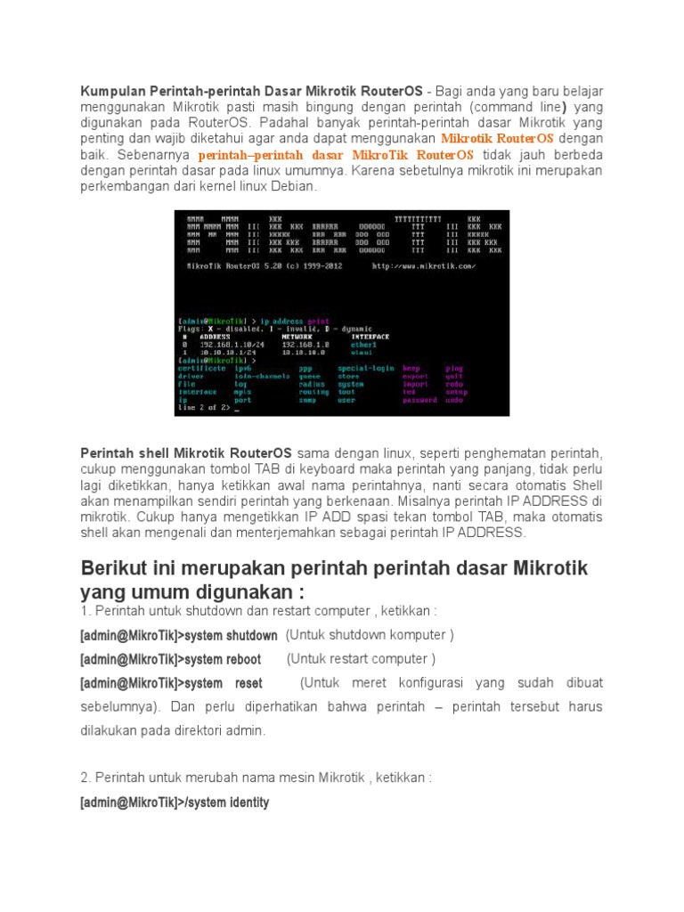 Kumpulan Perintah CLI | PDF