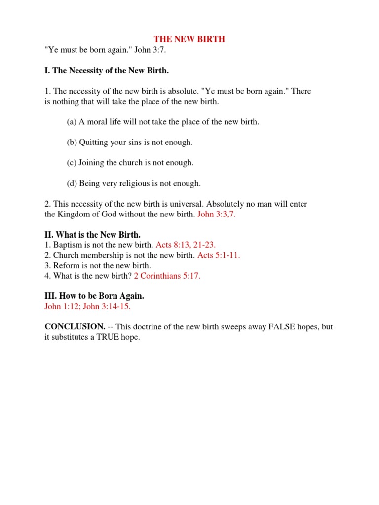The New Birth | PDF