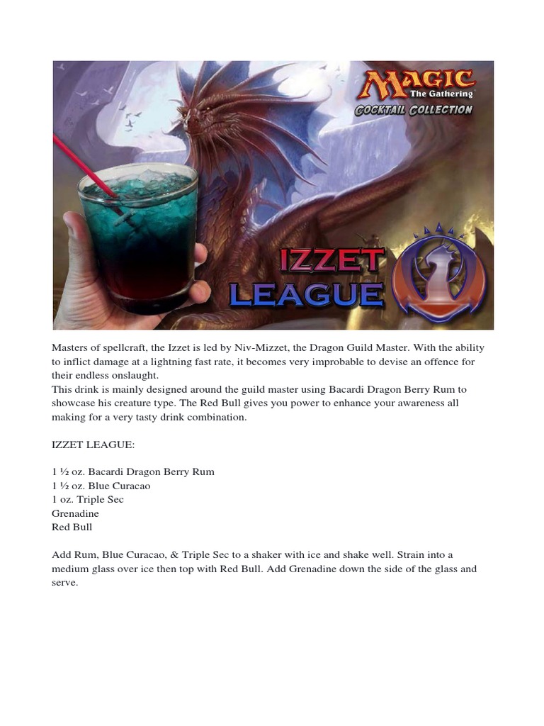 MTG Cocktails | PDF | Rum | Martini (Cocktail)