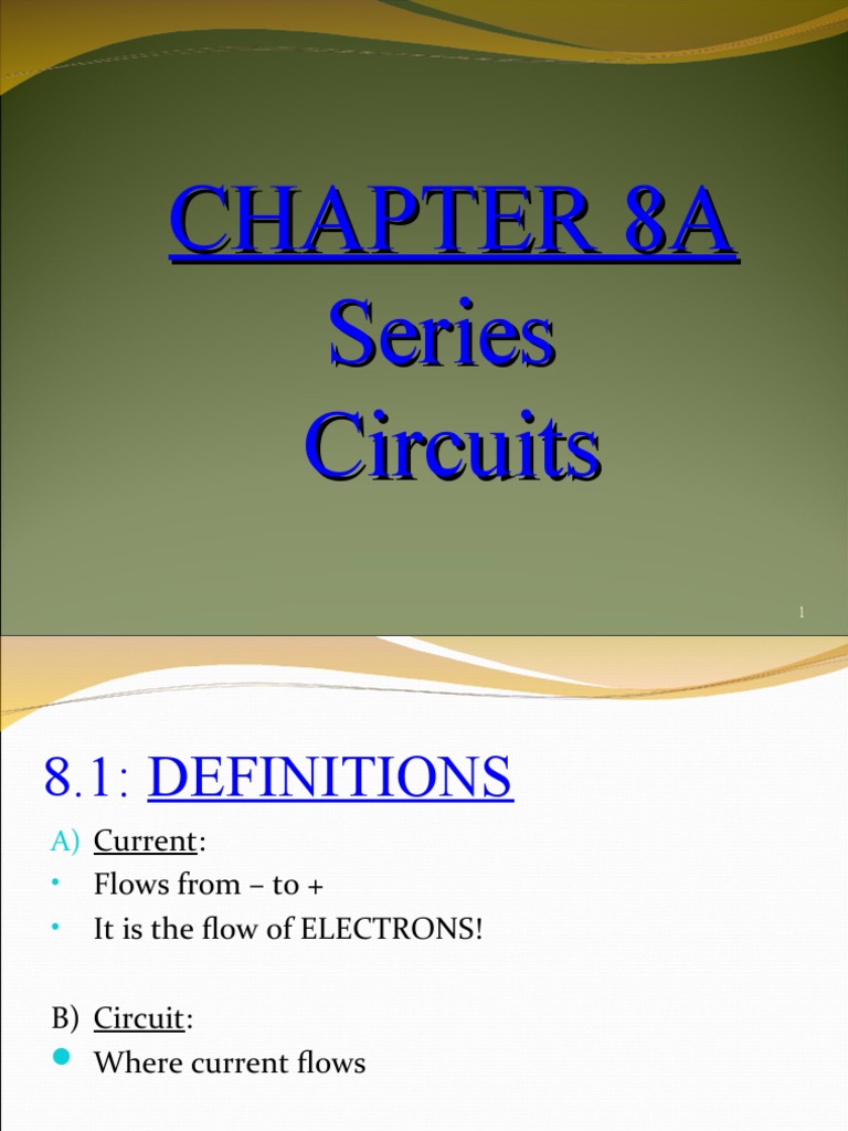 Series Circuits Notes | PDF | Electrical Network | Series And Parallel ...