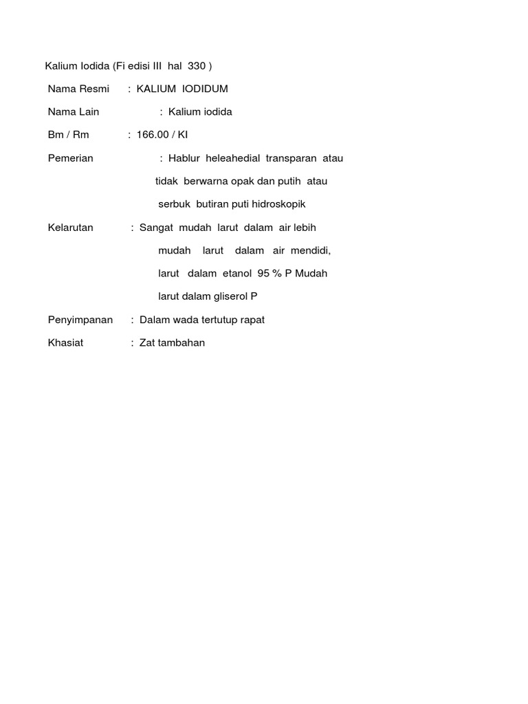 Kalium Iodida 2 | PDF