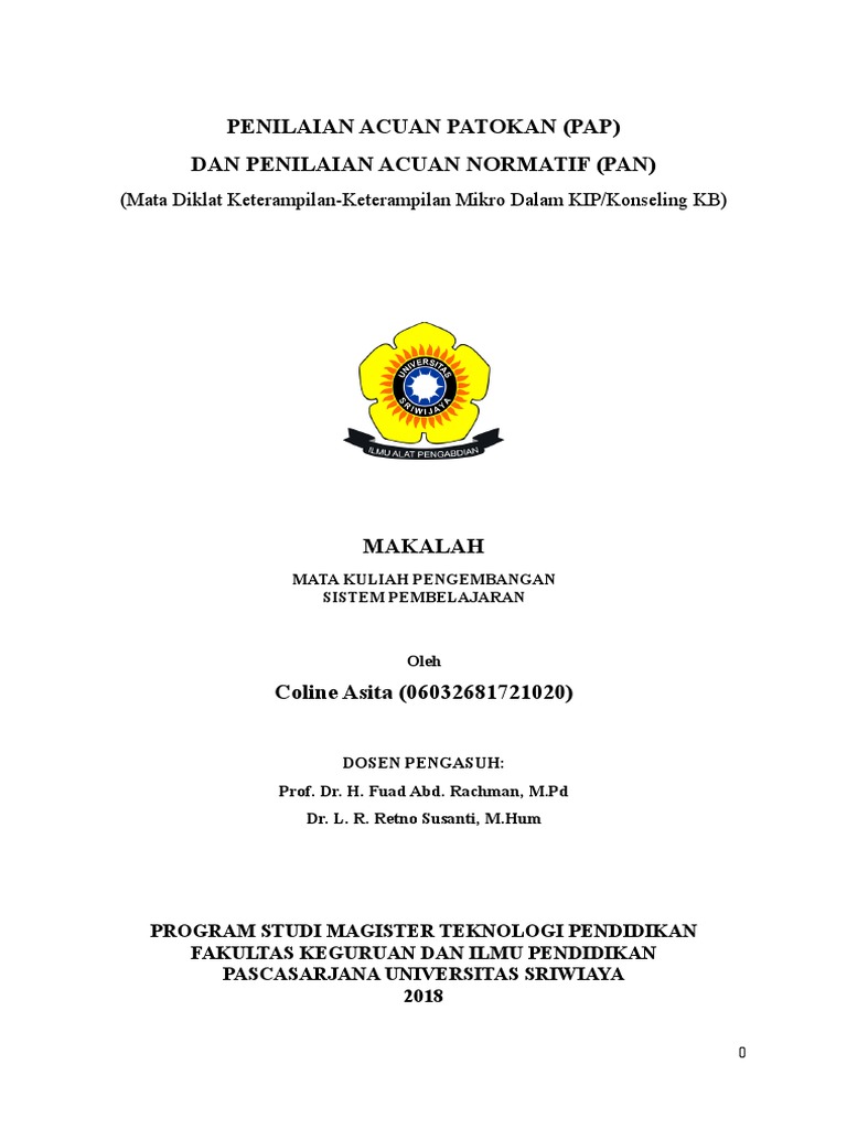 Makalah PAP Dan PAN - Coline Asita | PDF