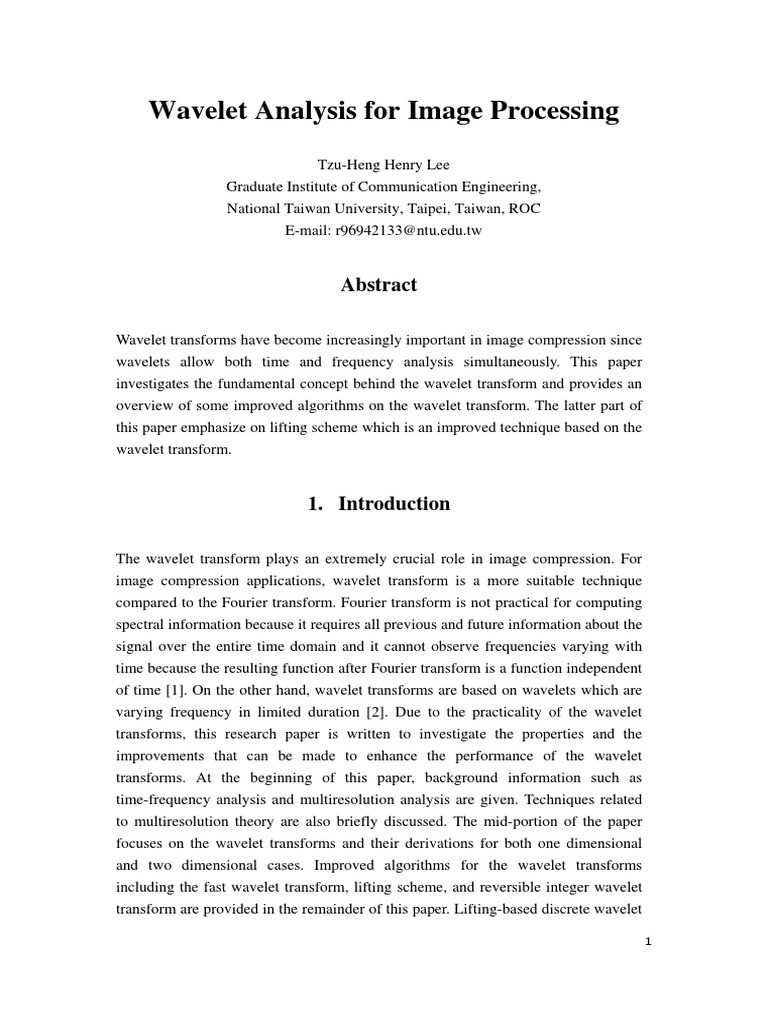 Wavelet Analysis PDF | PDF | Wavelet | Polynomial