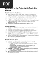 Penicillin Allergy Risk Algorithm | PDF | Allergy | Penicillin