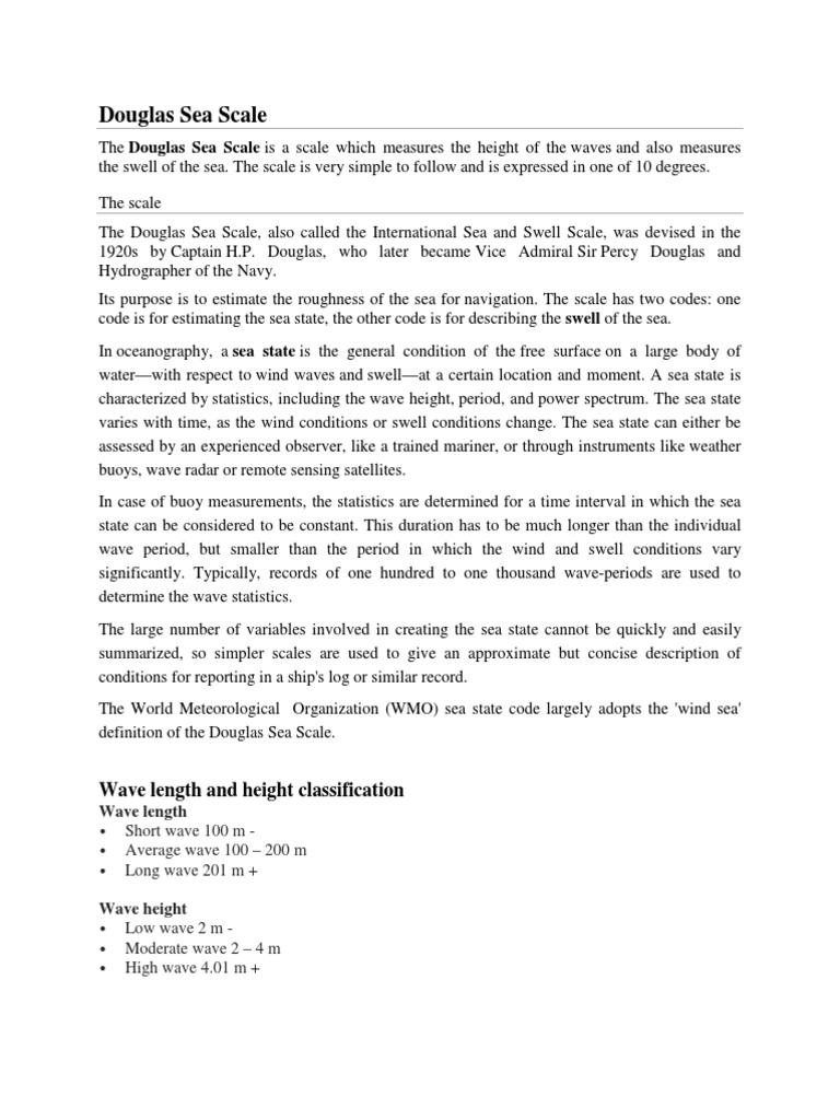 Douglas Sea Scale | PDF | Physical Oceanography | Scientific Phenomena