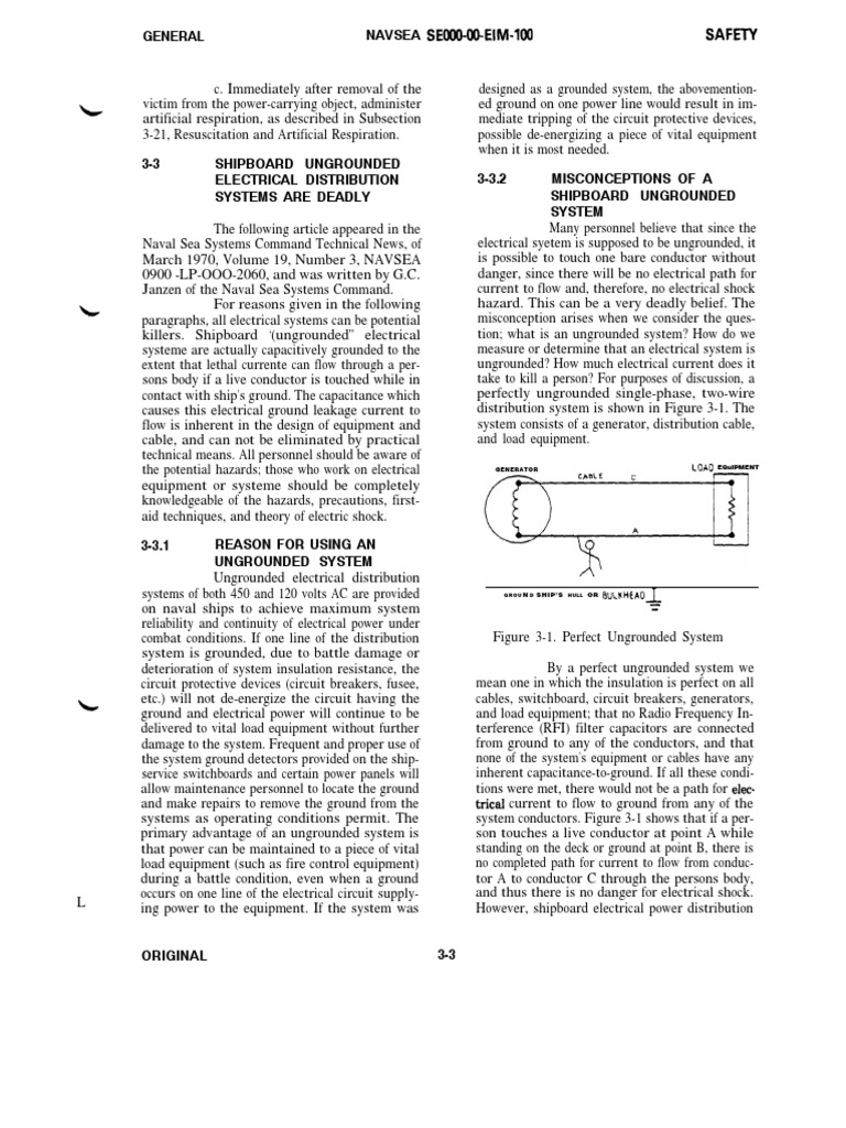 Ungrounded Shipboard Electrical System | PDF | Capacitor | Electrical ...