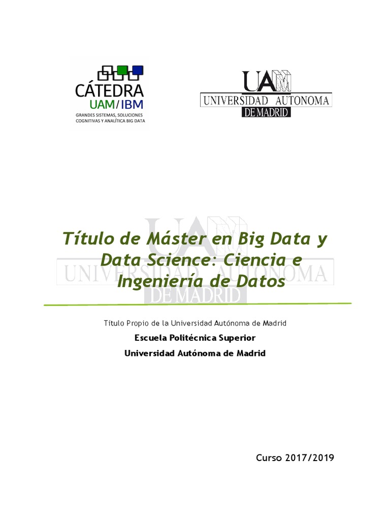 Máster Big Data | PDF | Computación en la nube | Big Data