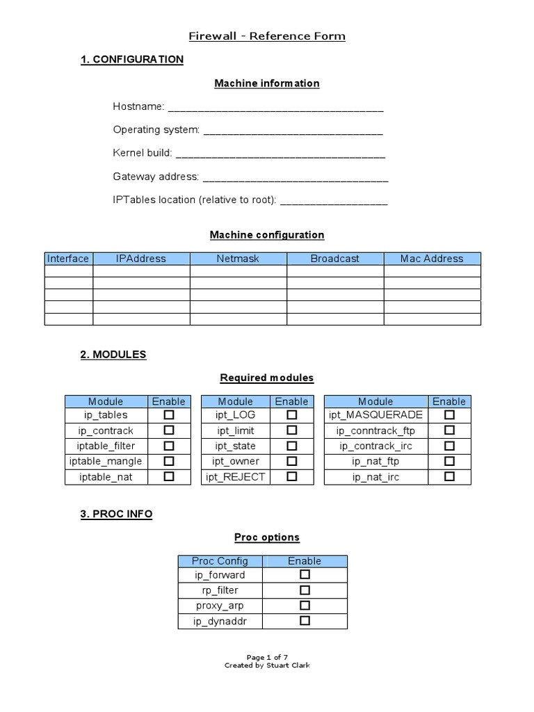 Firewall Rules Table Final | PDF | Firewall (Computing) | Internet ...