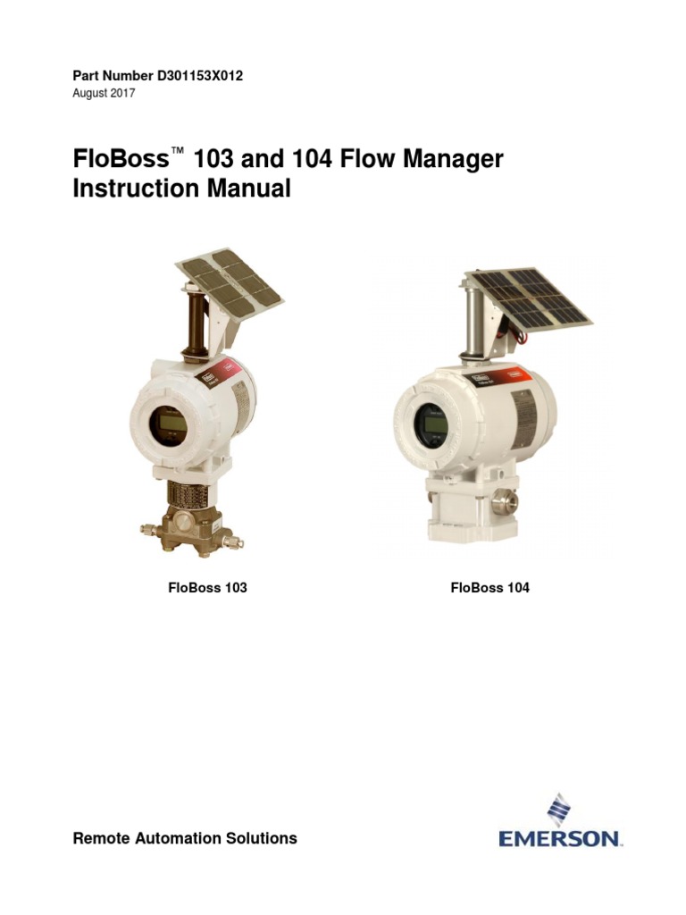 Floboss 103 104 Flow Managers Instruction Manual en 132384 | PDF ...