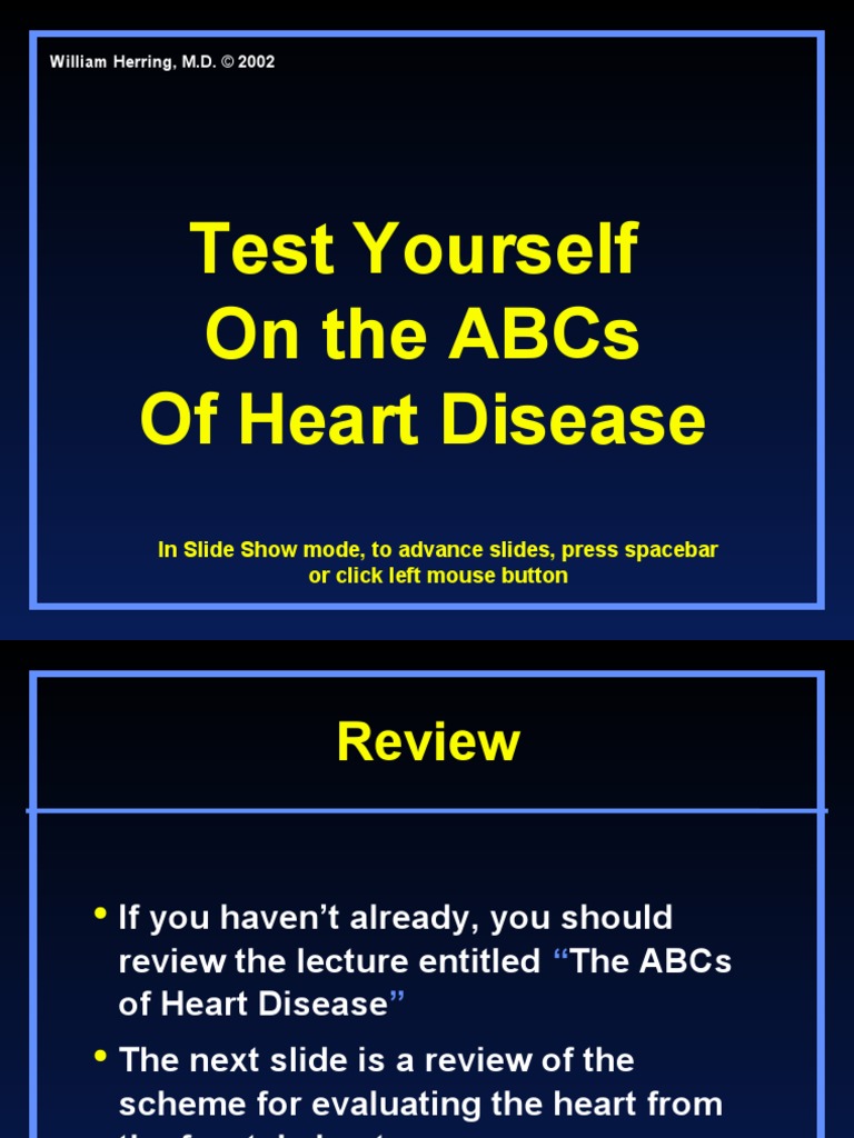 Test Yourself On The Abcs of Heart Disease | PDF | Aorta | Heart