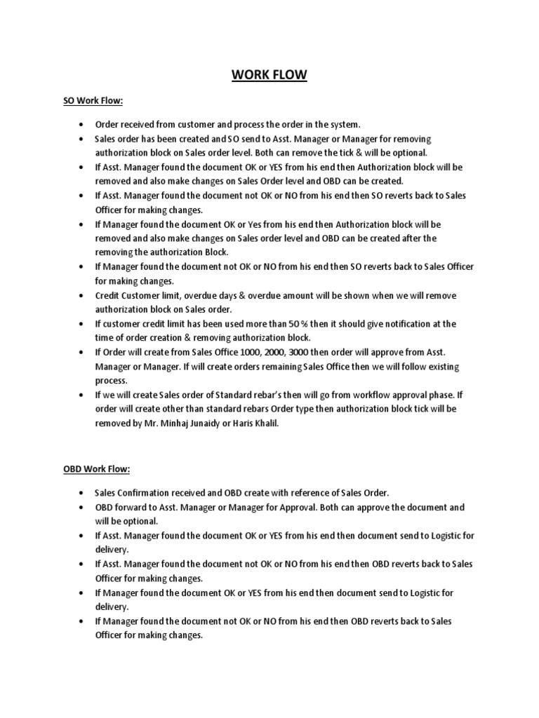 WorkFLow Description | PDF | Workflow | Business