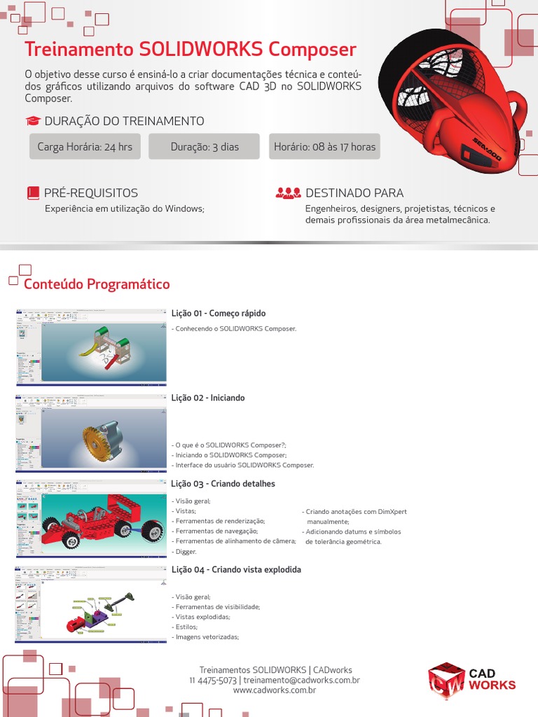 Cadworks Solidworks Composer Conteudo Programatico | Download grátis ...