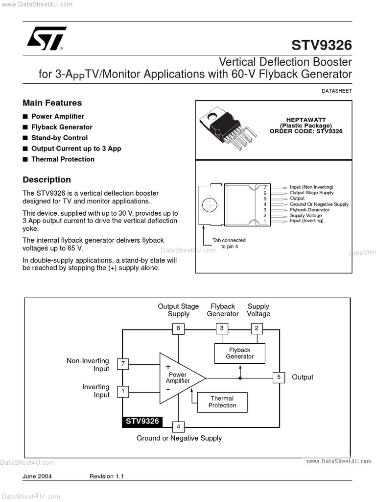 STV9326 ST Microelectronics | PDF | Amplifier | Diode