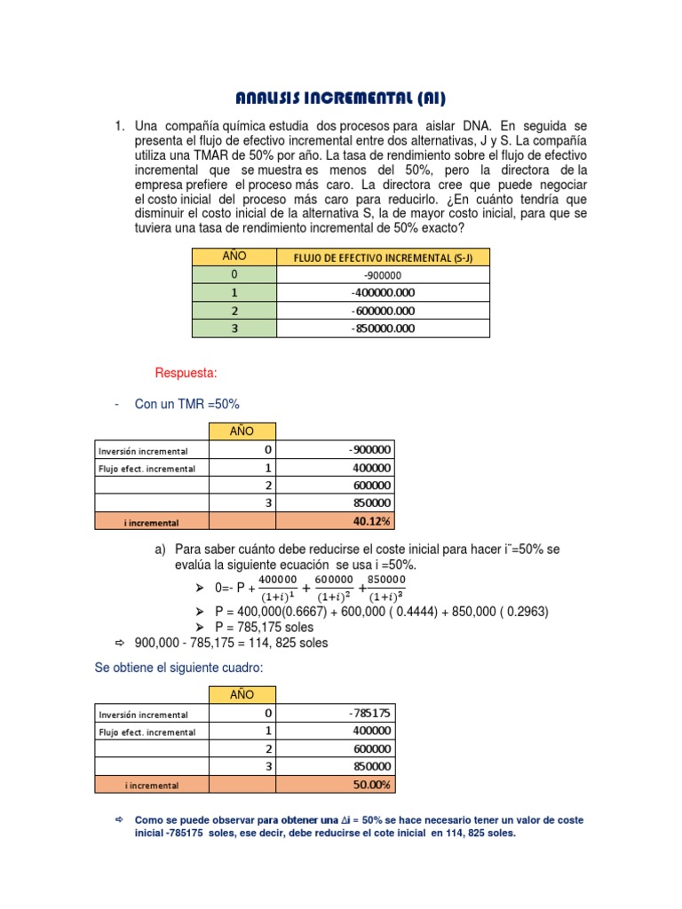 Analisis Incremental | PDF | Economias | Negocios (general)