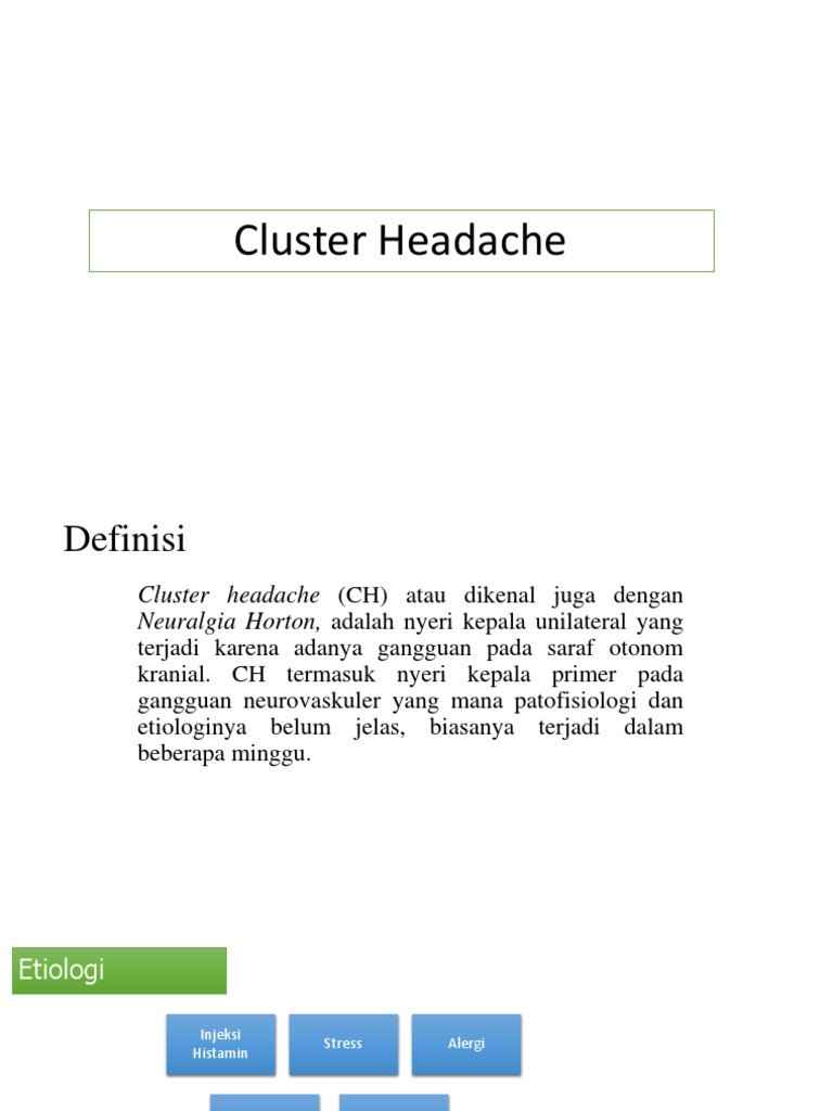 Cluster Headache | PDF | Sains & Matematika