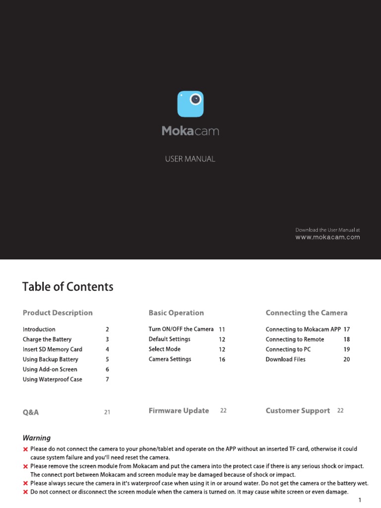 Mokacam Instructions en | PDF