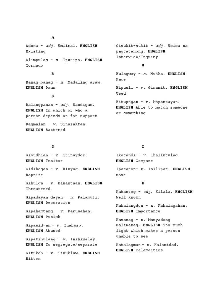 Mini Dictionary | PDF