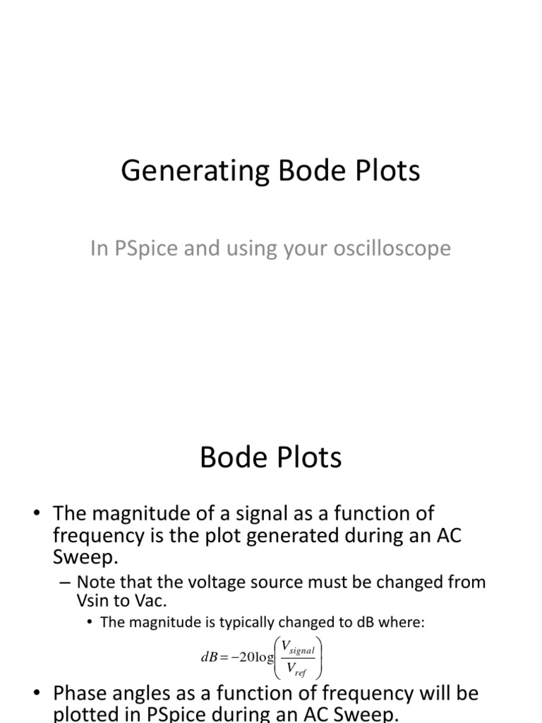 Generating Bode Plots | PDF | Phase (Waves) | Electronics