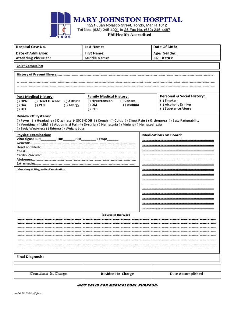 Mary Johnston Hospital: Philhealth Accredited | PDF