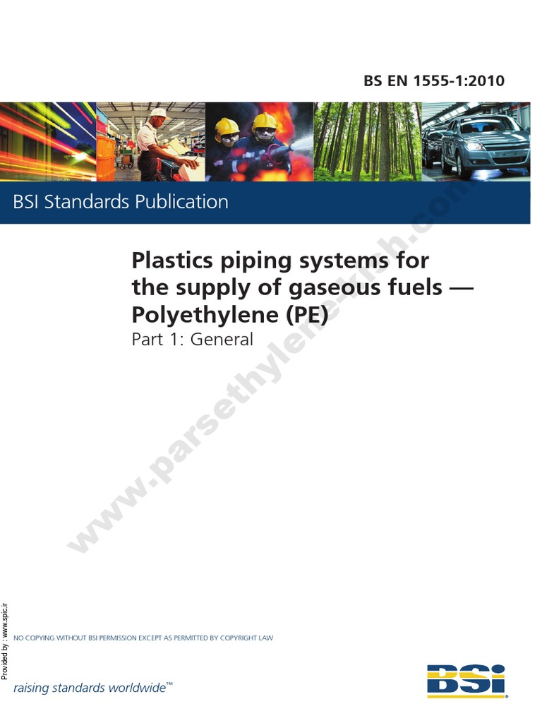BS en 1555-1 (2010) PDF | PDF | Polyethylene | Pipe (Fluid Conveyance)