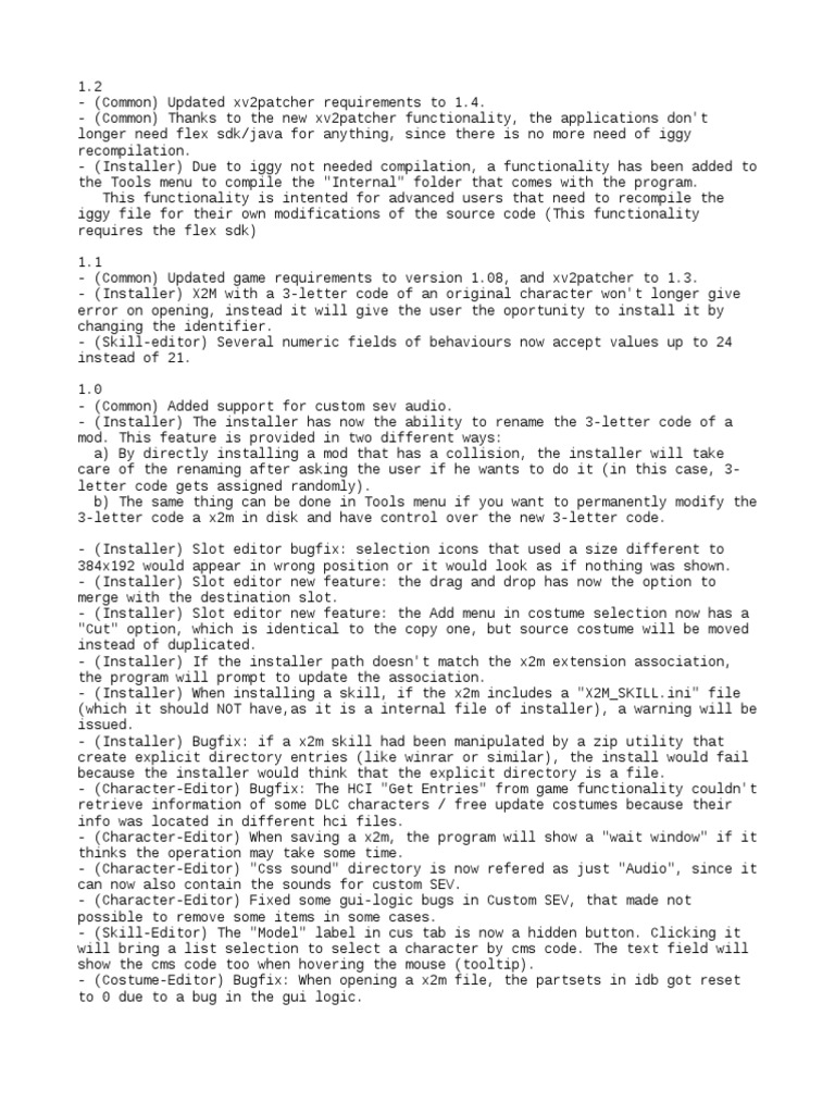 Change Log | PDF | Installation (Computer Programs) | Software Bug