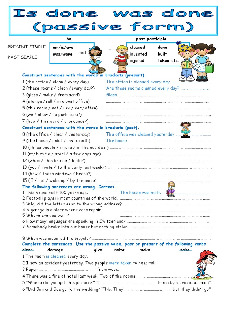 Is Done Was Done (Passive Form) PDF | PDF | Rules | Languages