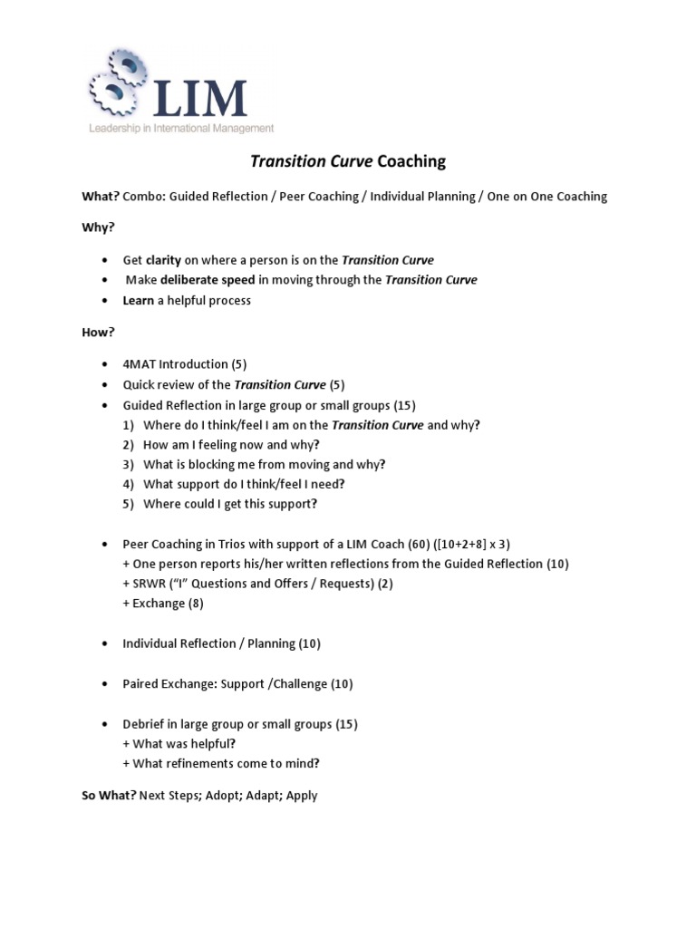 Transition Curve Coaching 12 7 11 | PDF