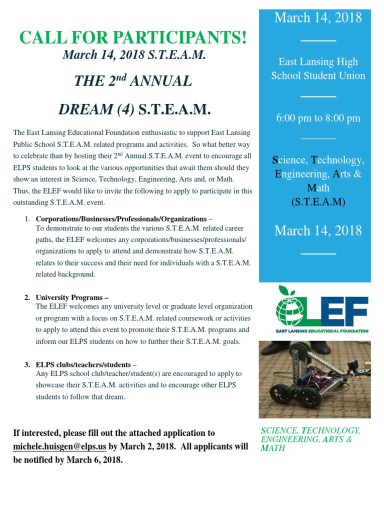 Stem Call For Partcipantes 2018 | PDF | Science, Technology ...