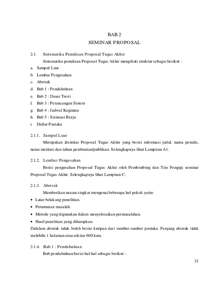 Struktur Seminar Proposal Tugas Akhir | PDF