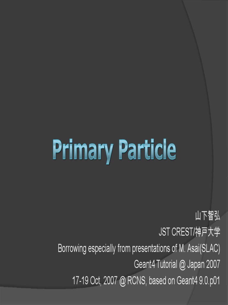 Primary Particle | PDF | Electronvolt | Particle Physics