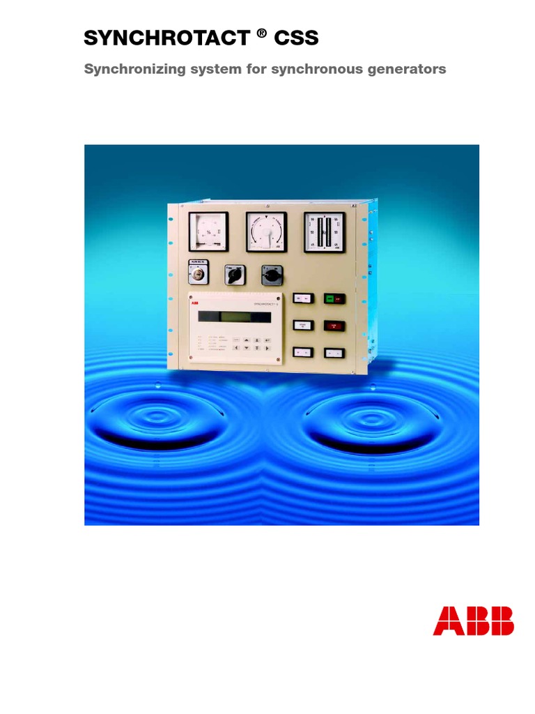 Synchrotact CSS: Synchronizing System For Synchronous Generators | PDF | Switch | Electronic ...