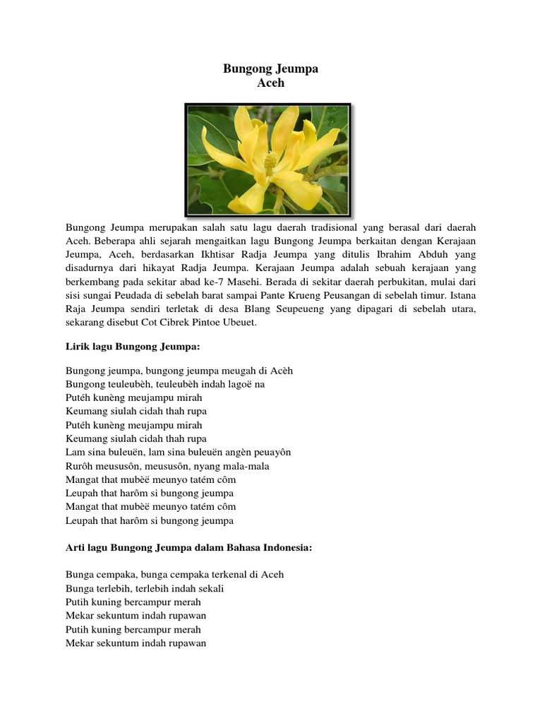 Bungong Jeumpa Keyla | PDF