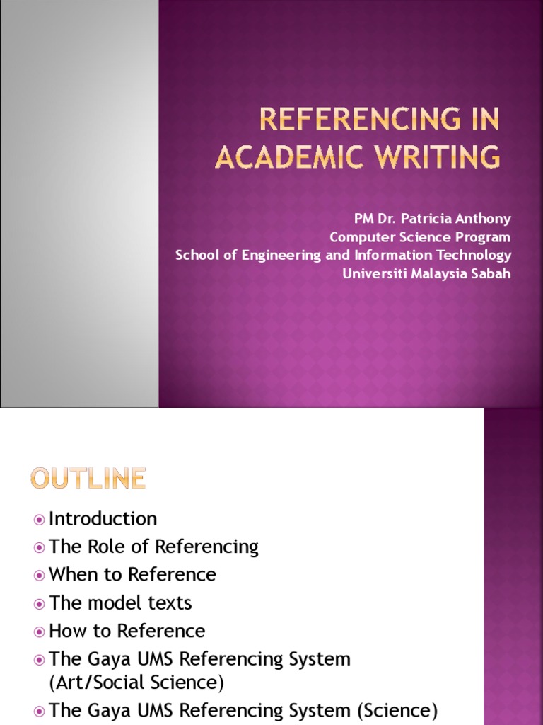 Referencing Method in Academic Writing | PDF | Citation