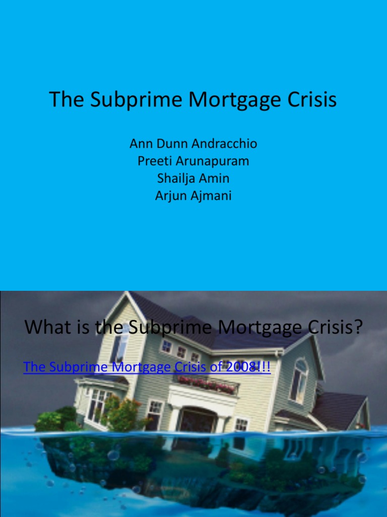 The Subprime Mortgage Crisis and Credit Default Swaps | PDF | Financial ...