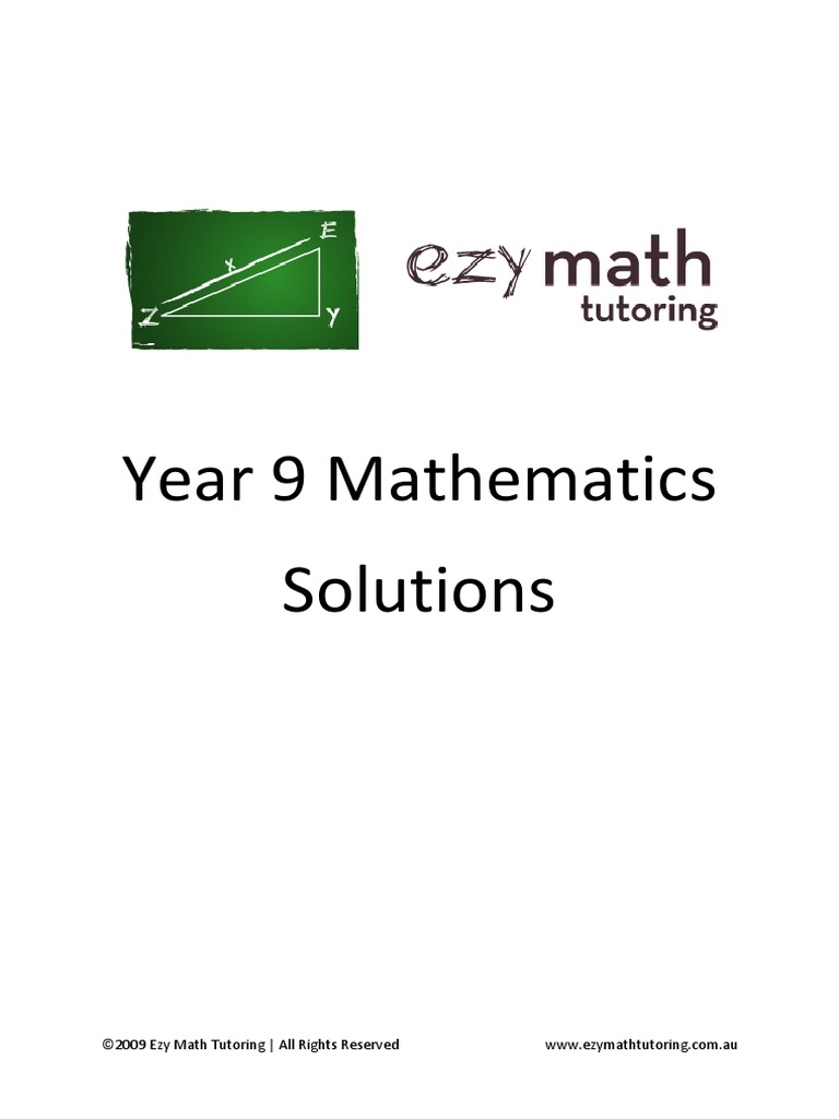 Ezy Math Tutoring - Year 9 Answers | PDF | Interest | Area