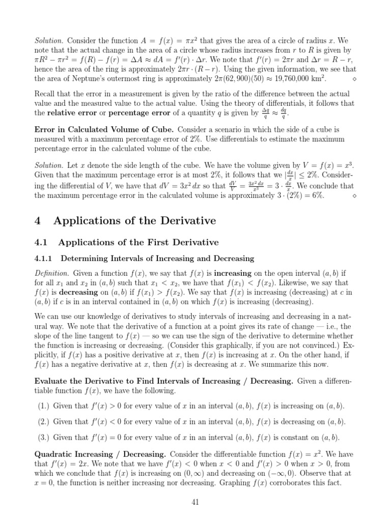 Calculating Area and Errors in Geometry | PDF | Maxima And Minima ...