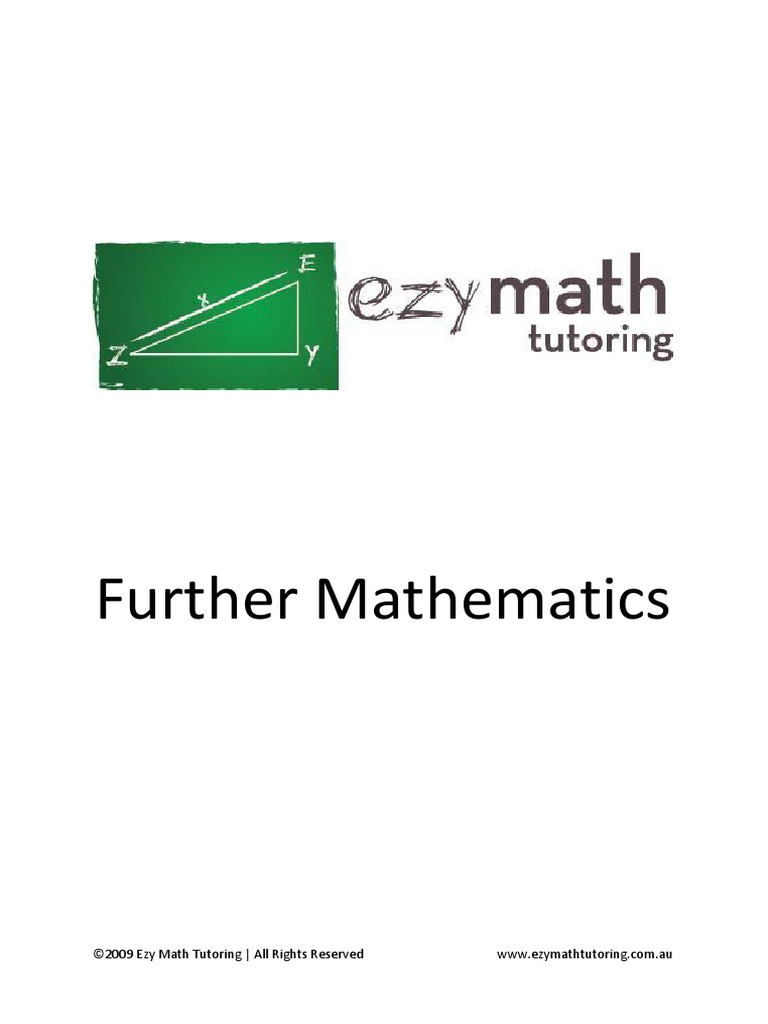 Ezy Math Tutoring - Further Maths | PDF | Standard Deviation | Correlation And Dependence