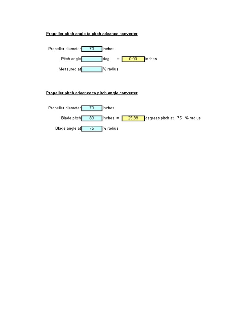 Propeller Pitch Angle Conversion Guide | PDF | Technology & Engineering