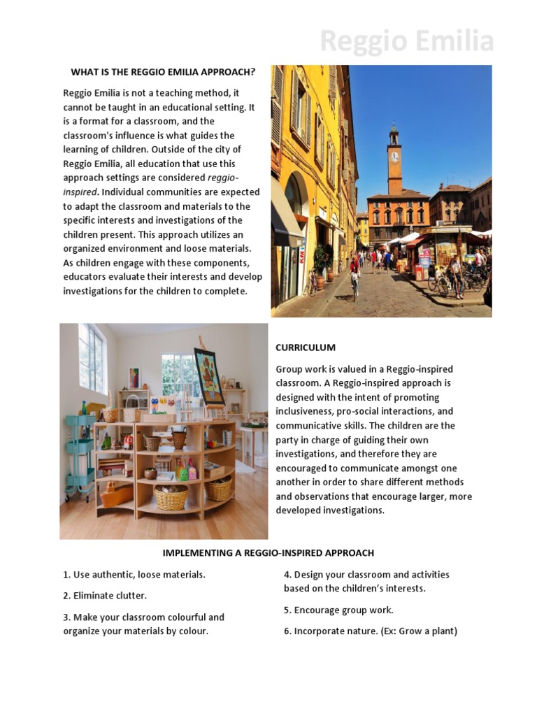 Reggio Emilia Handout | PDF