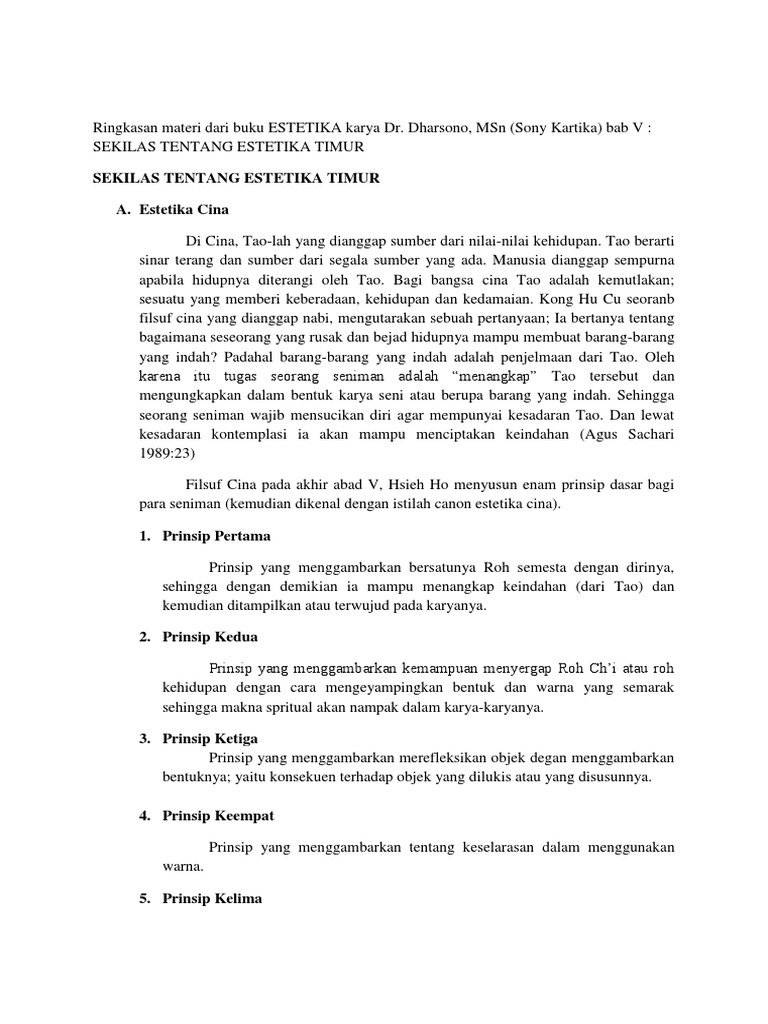 Estetika Timur dalam Karya Seni | PDF