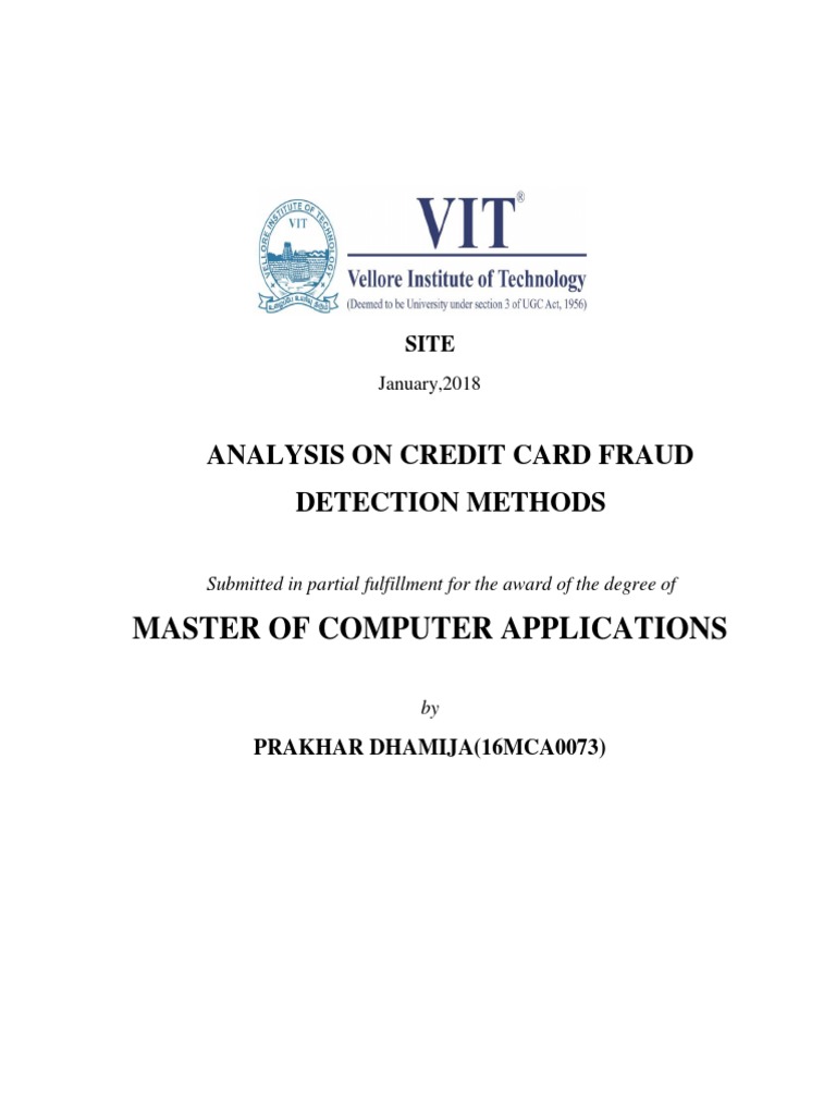 Analysis On Credit Card Fraud Detection Methods | PDF | Credit Card | Fraud
