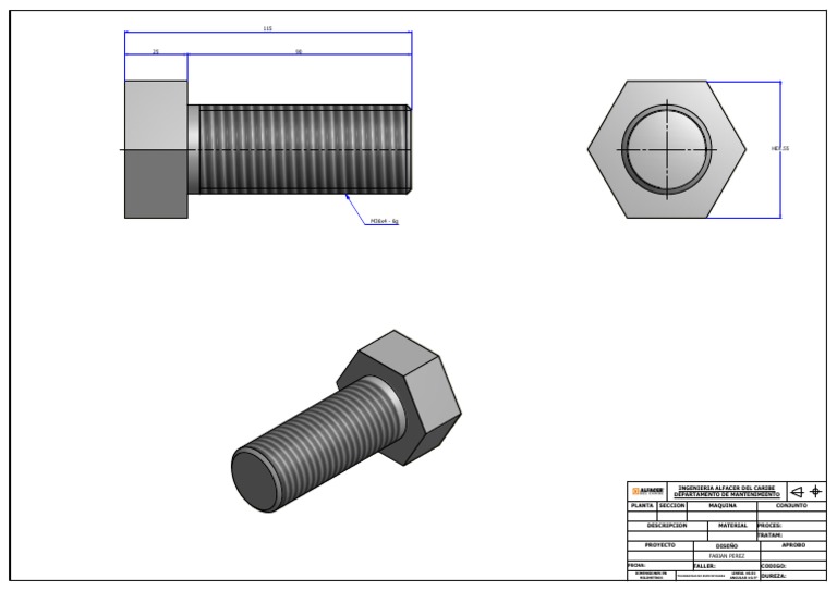 Tornillo Mesa m36x4 l90 | PDF