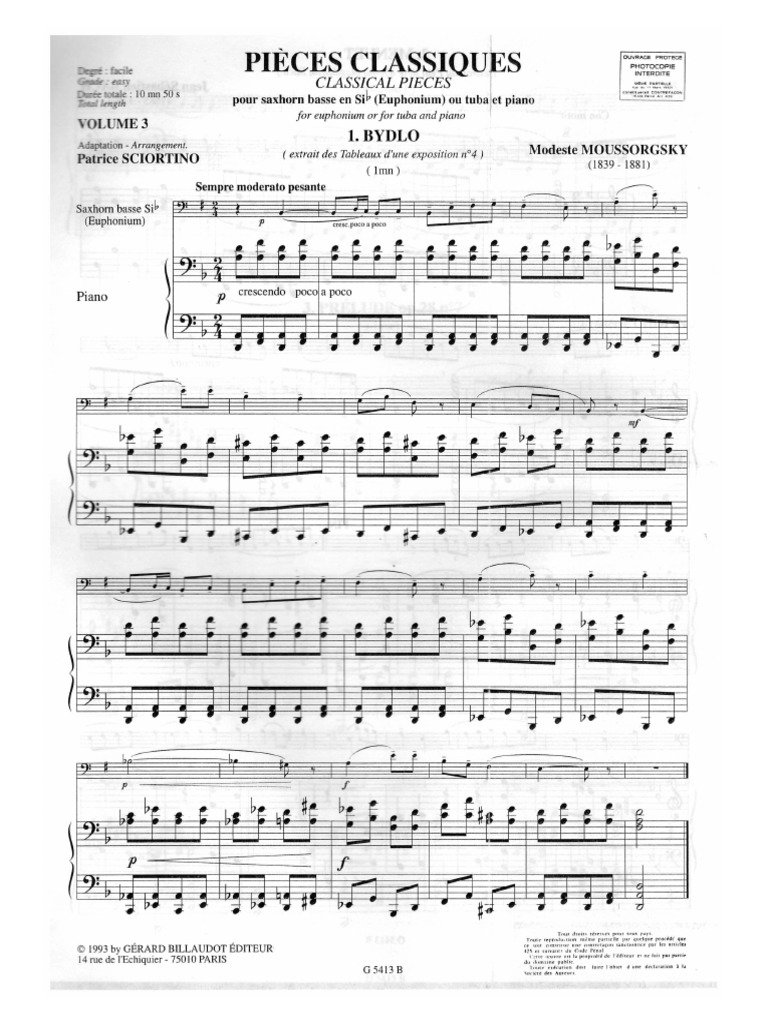 Bydlo Piano y Tuba | PDF