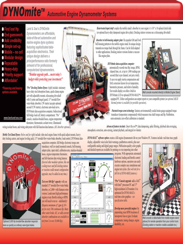 Dynomite Dynamometer Catalog 2014 Pdf Vehicles Manufactured Goods
